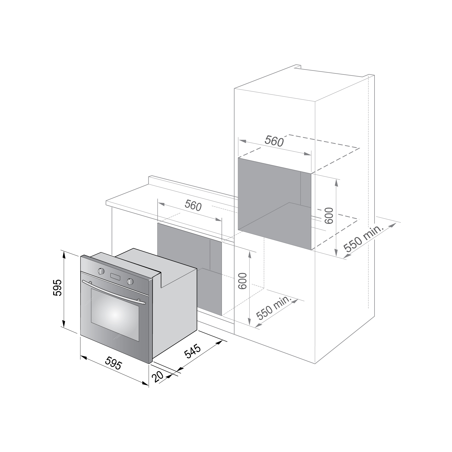 Algor AG613OVWH Built-In Electric Oven 60 cm – Shop - Algor Appliances