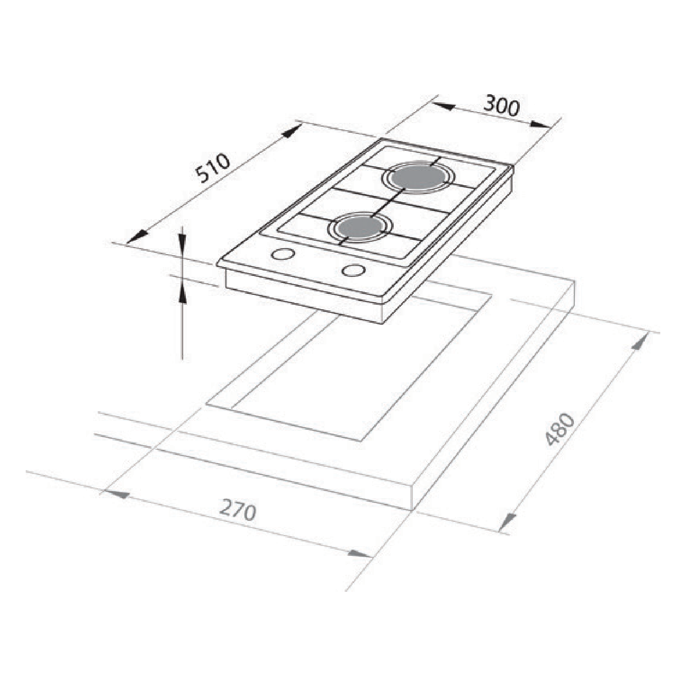 Algor ALHG30GL Gas Hob 30 cm – Shop - Algor Appliances