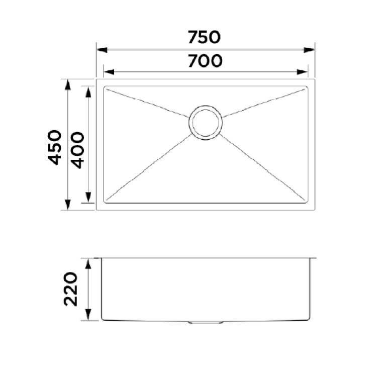 Algor AUM750-45GM Sink – Shop - Algor Appliances